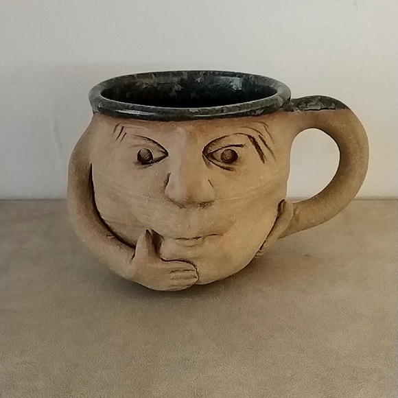 Peter Petrie | Dining | 3d Handcrafted Clay Face Pottery Mug | Poshmark